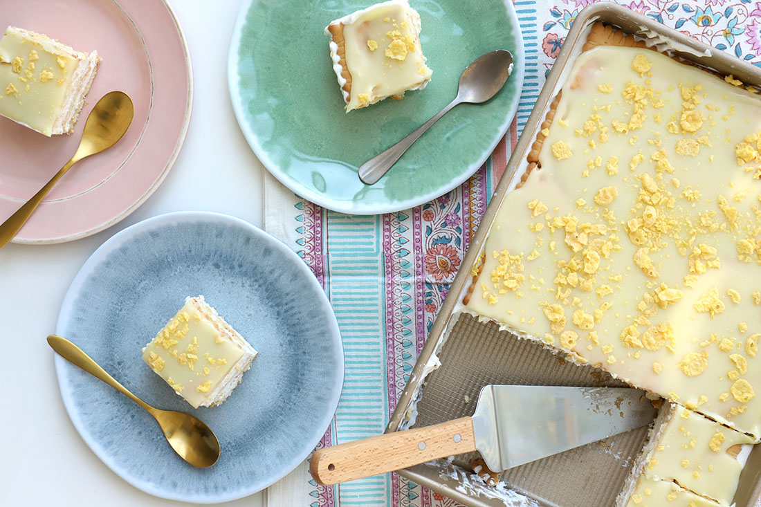 עוגת ביסקוויטים קראנץ׳ קורנפלקס | אז מה את עושה כל היום